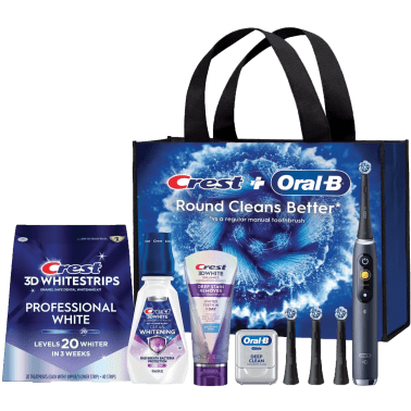 Crest+ Oral-B iO9 Toothbrush Bundle, Whitening and Gum Health System, Black